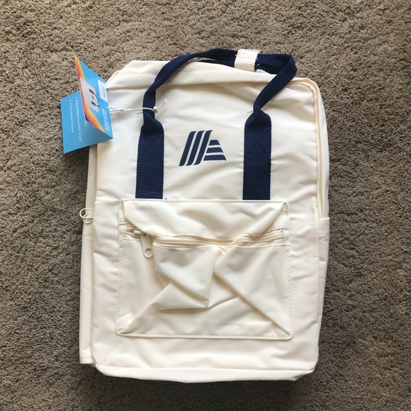 Aldi | Bags | Aldi Blue And White Logo Backpack 93023 New With Tags ...